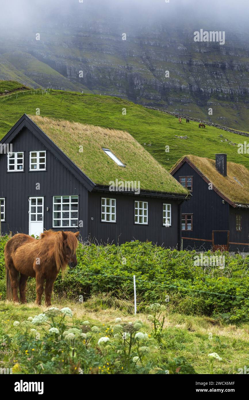 Denmark, Faroe Islands, Vagar island, Gasadalur Stock Photo - Alamy