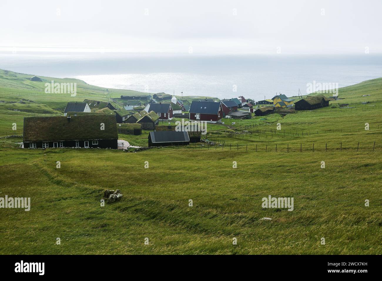 Denmark, Faroe Islands, island of Mykines, the village Stock Photo - Alamy