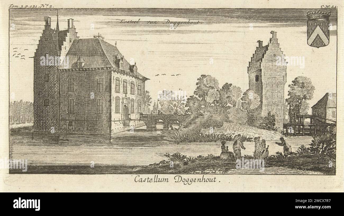 View of Castle Doggenhout, Franz Ertinger, 1770 - 1777 print View of ...