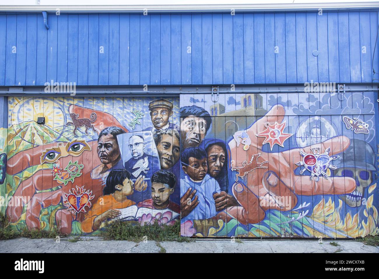 United States, California, San Francisco, Balmy Alley, mural in homage ...
