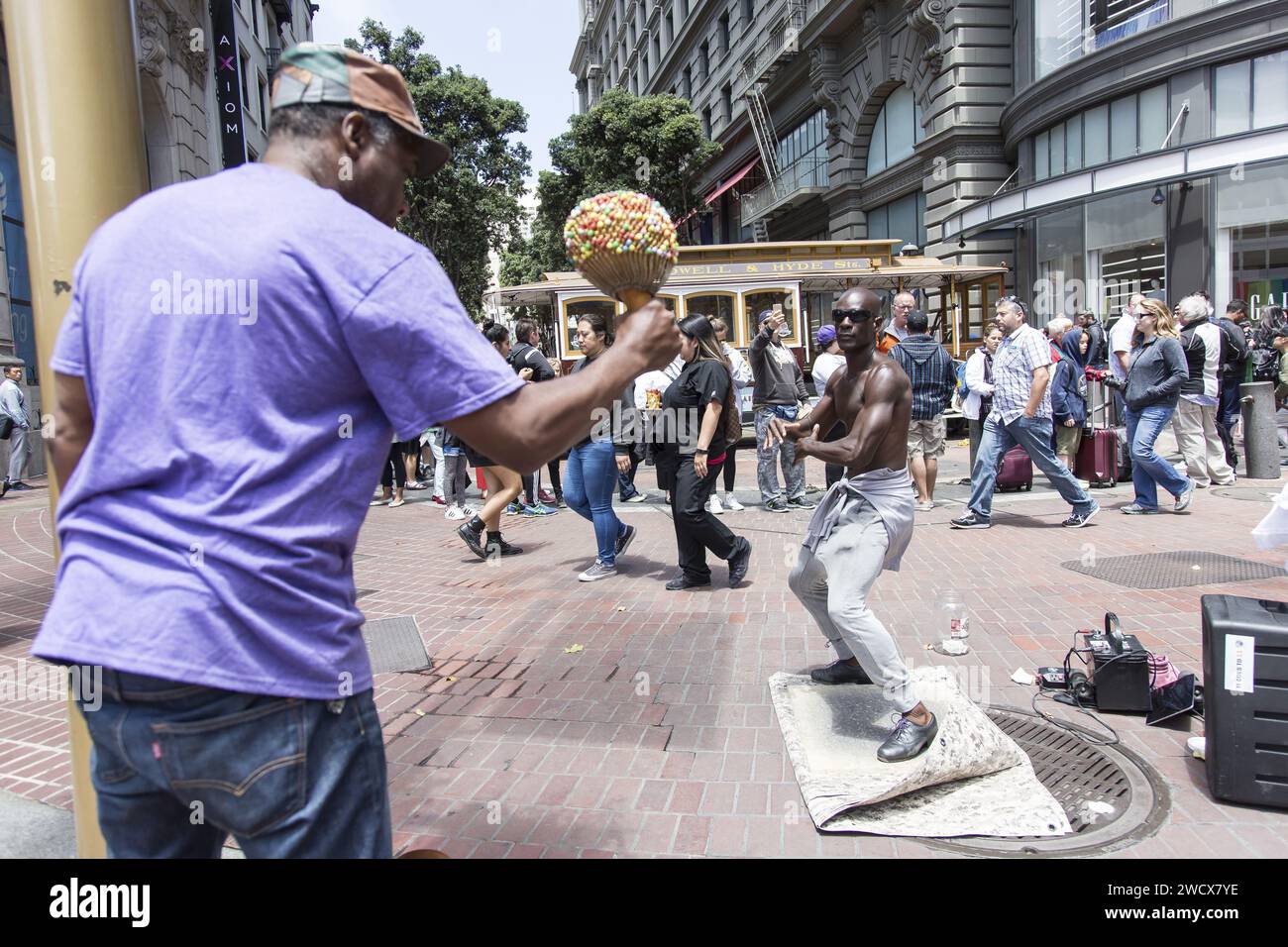 United States, California, San Francisco, Edward Jackson tap dancer ...