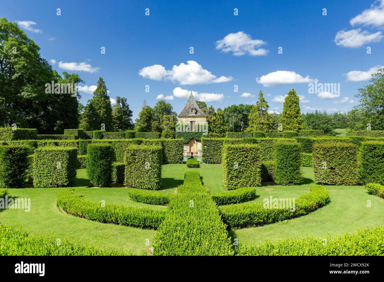 France, Dordogne, Perigord Noir, Salignac eyvigues, the gardens of the ...