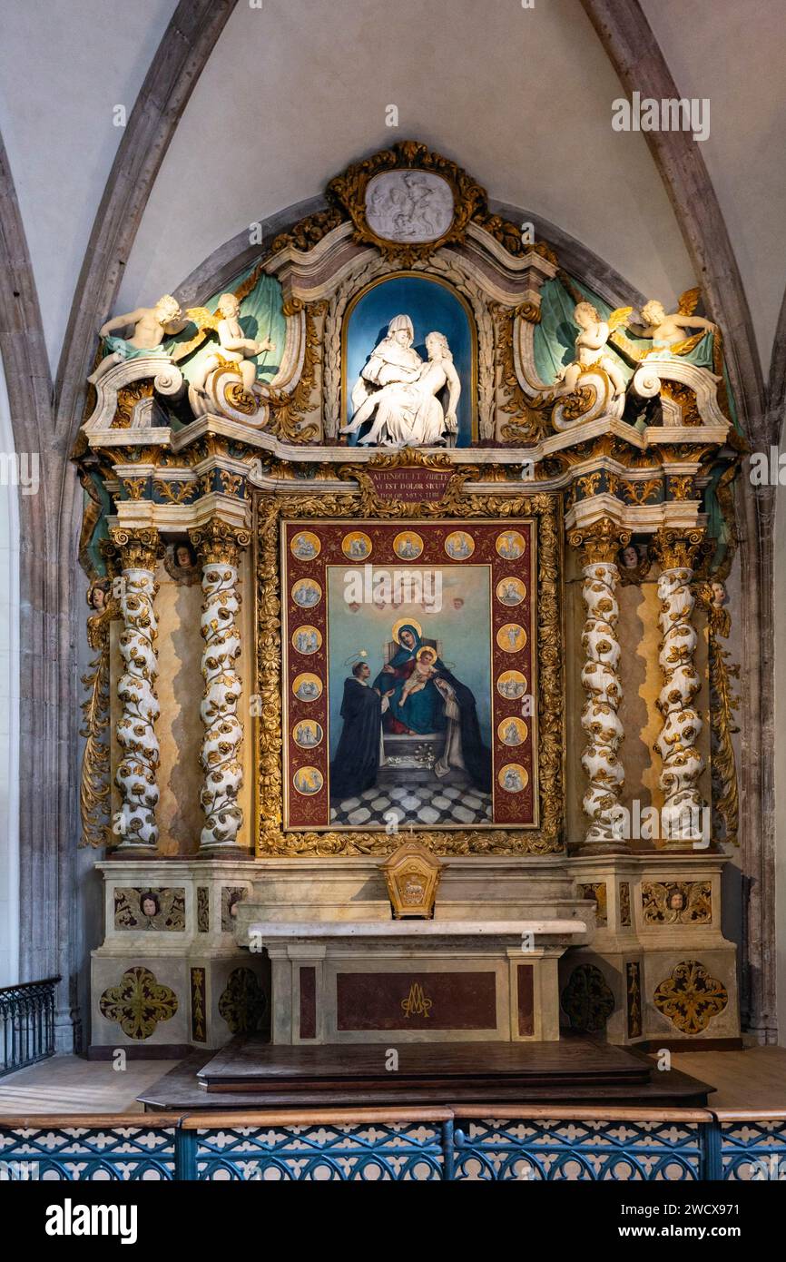 France, Haute Savoie, Annecy, side chapel in the Saint François church ...