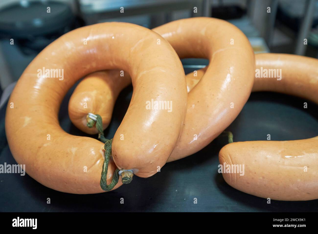 France, Moselle, Ancy Dornot, Maison Saint Clement, meat sausage made ...