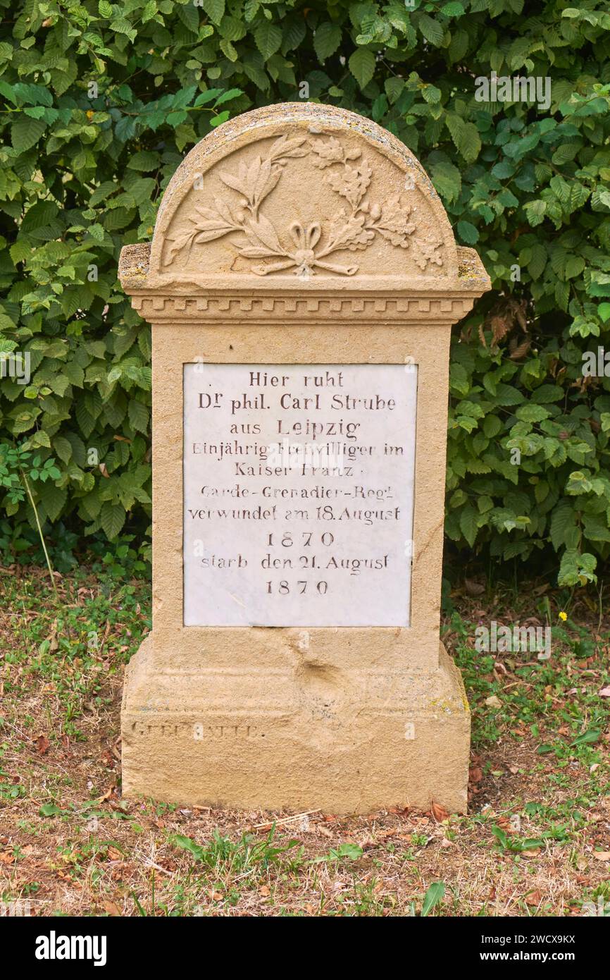 France, Moselle, Gravelotte, the Hall of Remembrance, a memorial monument erected in memory of ...