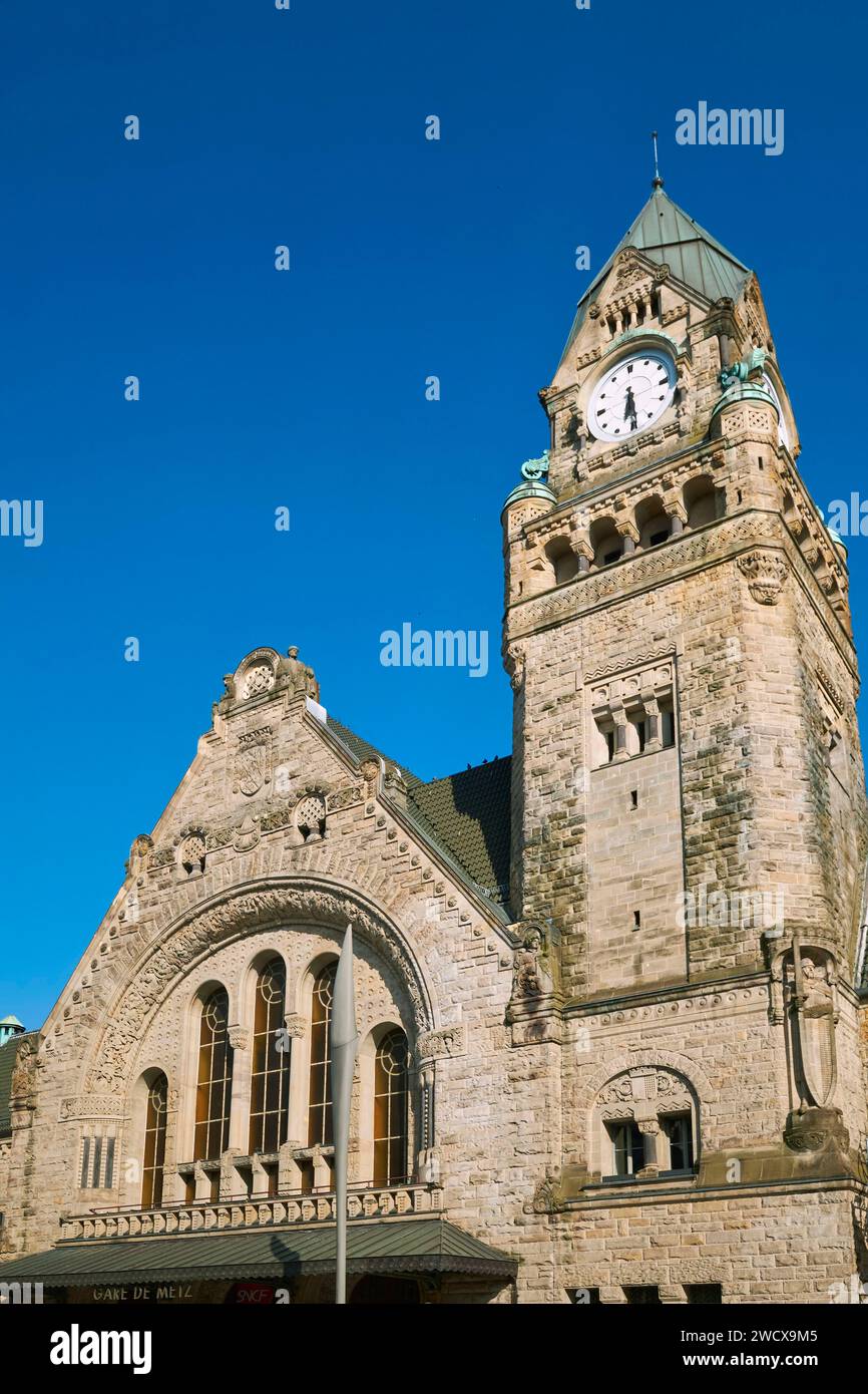 France, Moselle (57), Metz, the Metz Ville train station, built from ...