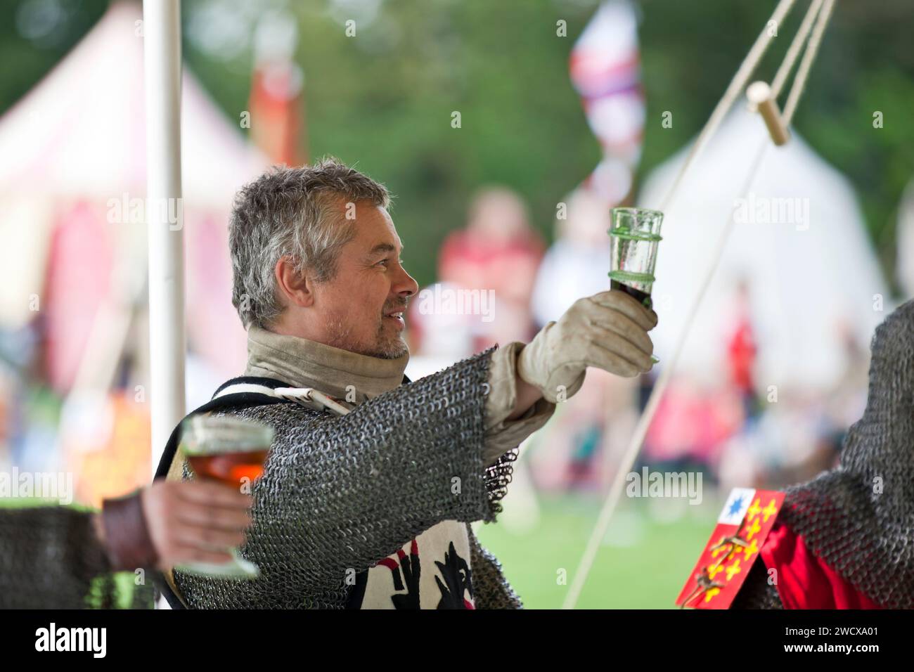 30th April 2023. Hedingham Castle, Suffolk, England. Interpretation of ...