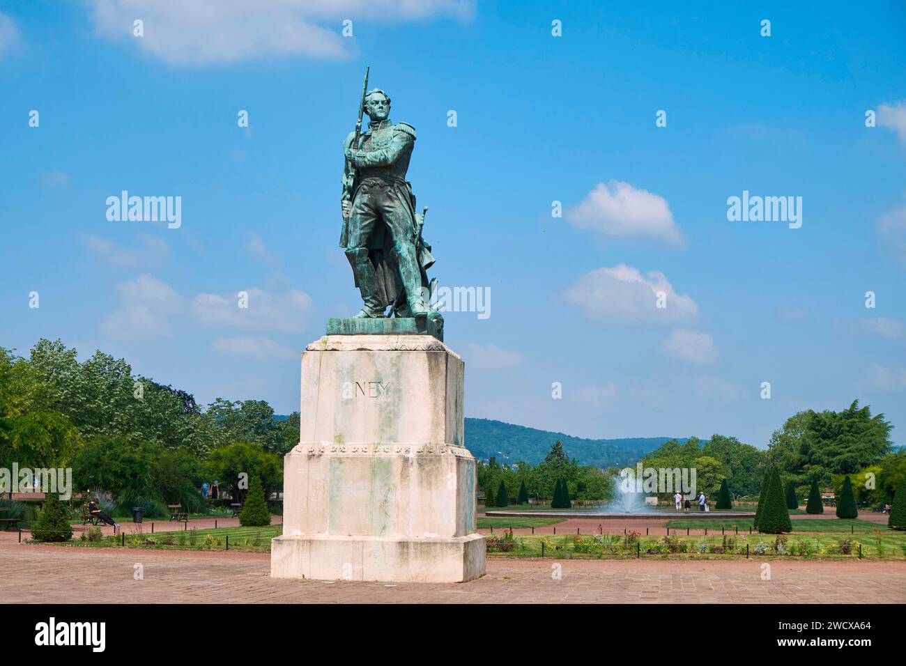 France, Moselle, Metz, statue of Marshal Ney faithful to Emperor ...