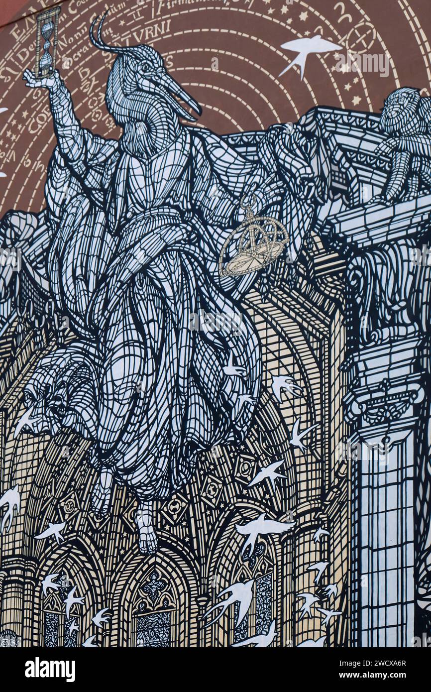 France, Moselle, Metz, Constellations festival, Le Presage fresco ...