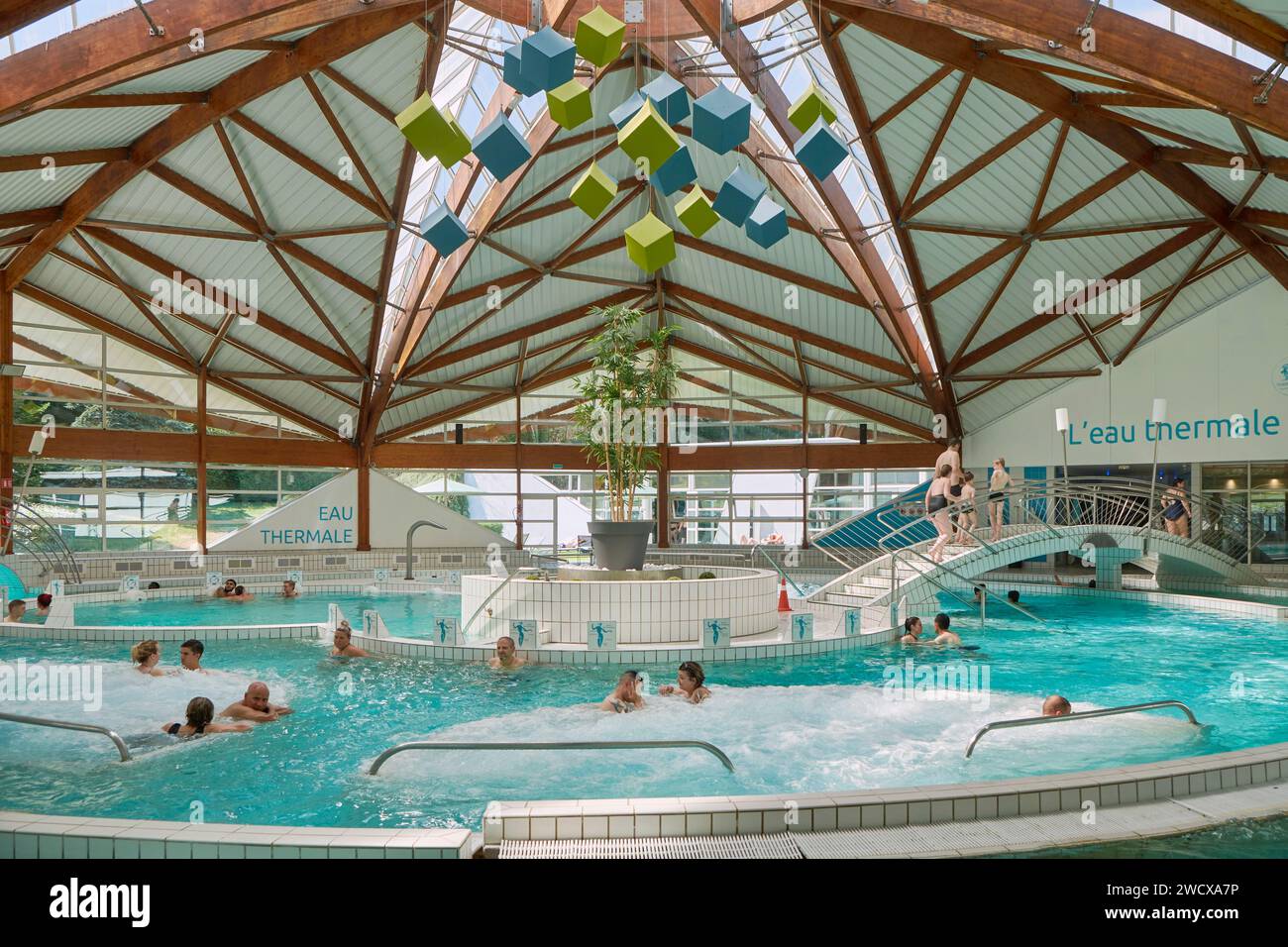 France, Moselle, Amneville, la Cite des Loisirs, the swimming pool with ...