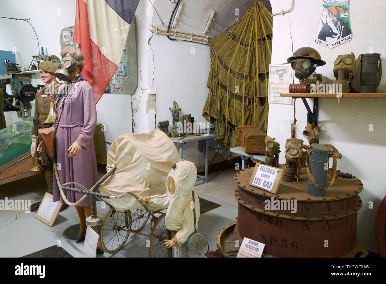 France, Moselle, Veckring, the Hackenberg work, fortification part of ...