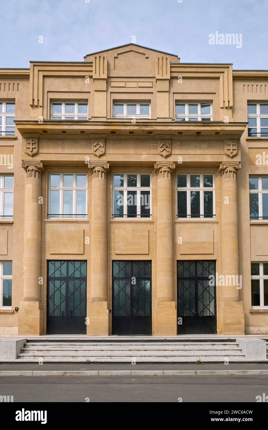 France, Moselle, Fensch Valley, Uckange steel factory, Parc du Haut ...