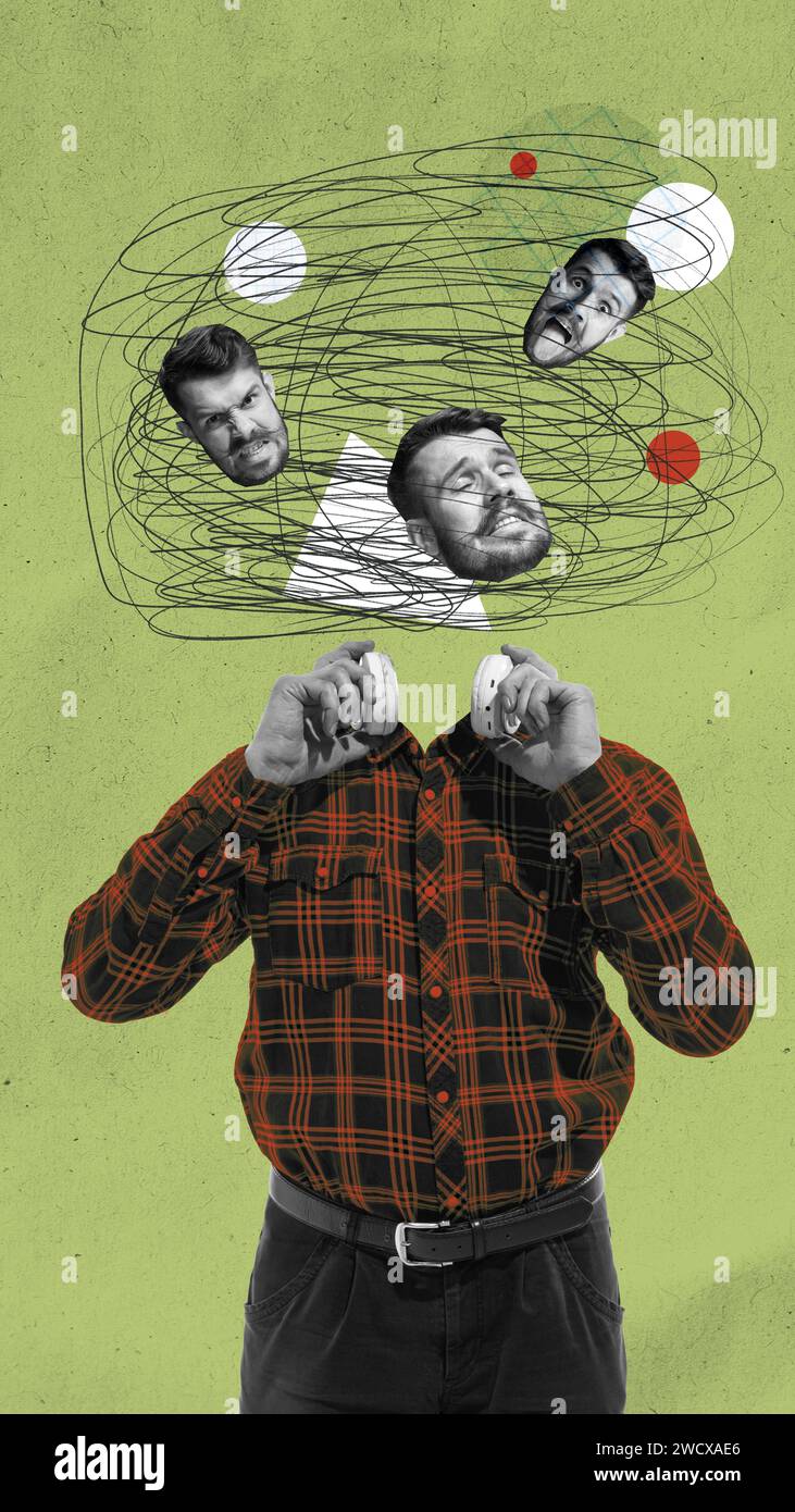 Dissociative identity disorder, representing multiplicity of self. Man ...