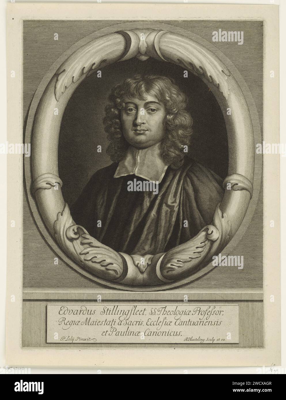 Portret Van Edward Position Fleet, Abraham Bloteling, After Peter Lely (Sir), 1672 - 1678 print ...