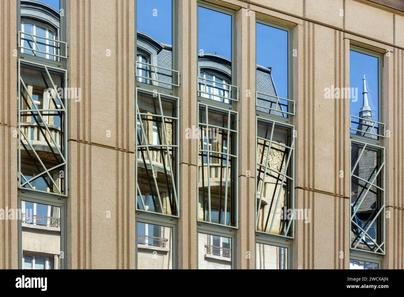 France, Meurthe et Moselle, Nancy, reflection of an Art Deco apartment ...