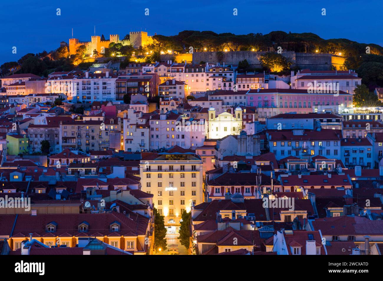 Lisbon night view hi-res stock photography and images - Alamy