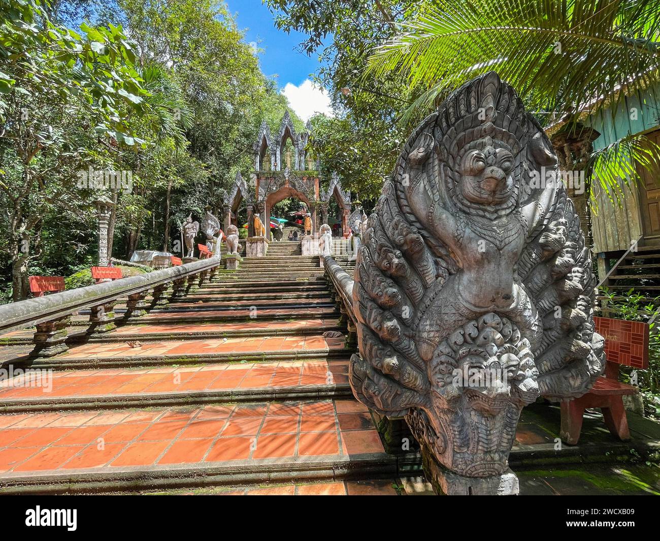 Cambodia, Kulen mountain, local temple Stock Photo - Alamy