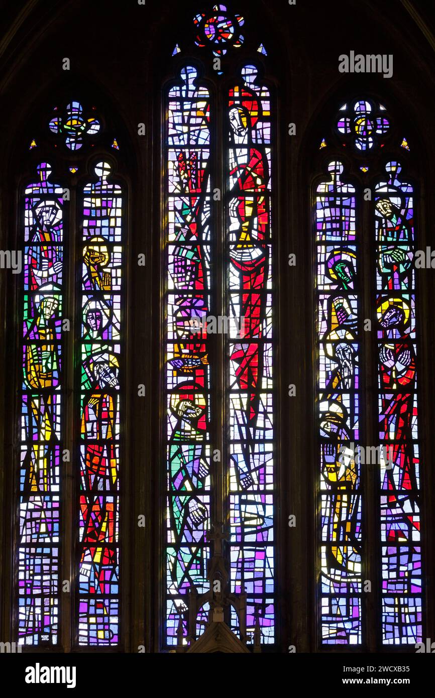 France, Meurthe et Moselle, Nancy, Saint Leon church in neogothic style ...