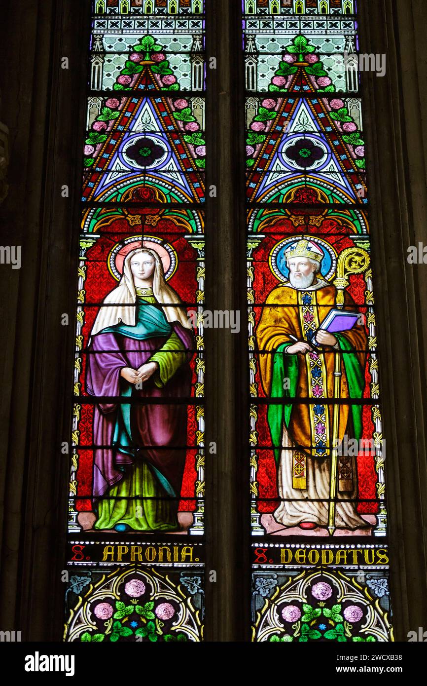 France, Meurthe et Moselle, Nancy, Saint Leon church in neogothic style ...
