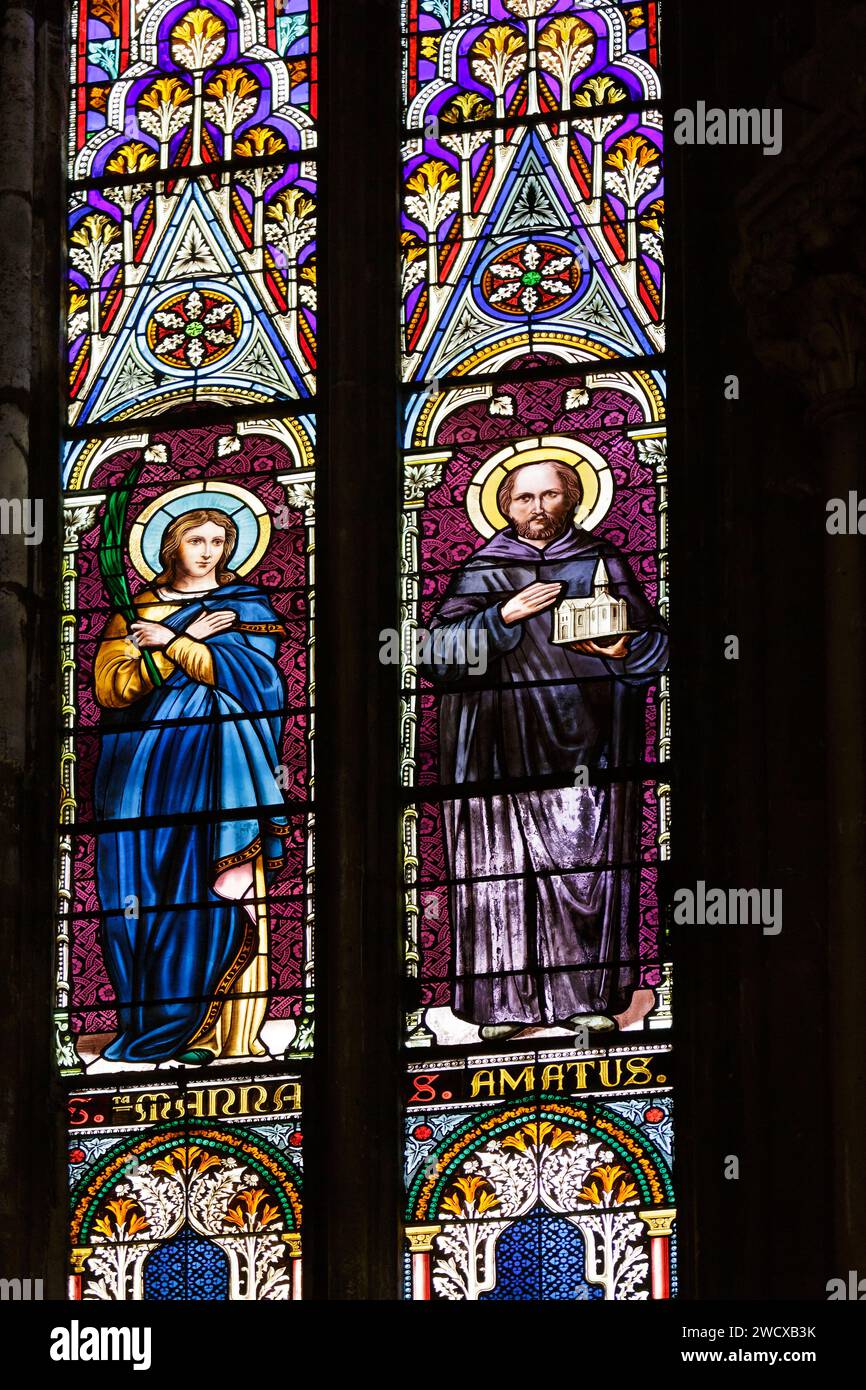 France, Meurthe et Moselle, Nancy, Saint Leon church in neogothic style ...
