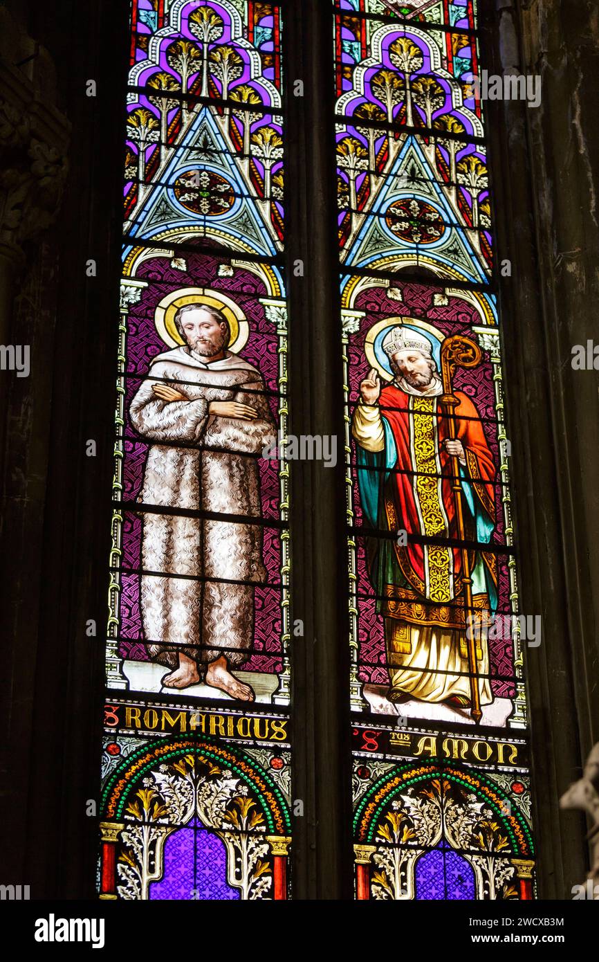 France, Meurthe et Moselle, Nancy, Saint Leon church in neogothic style ...