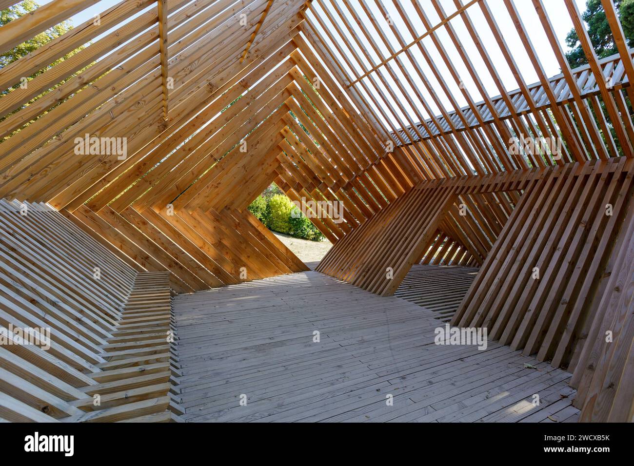 France, Meurthe et Moselle, Nancy, wooden structure made from Douglas ...