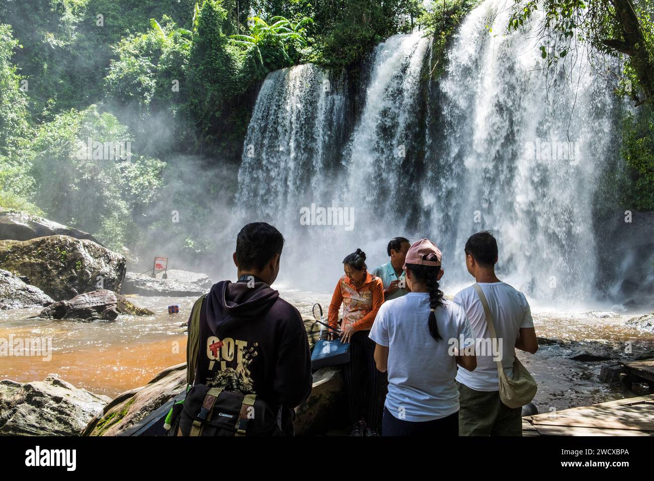Cambodia, Kulen mountain, waterfall Stock Photo - Alamy