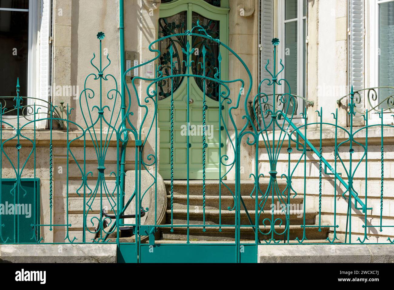 Iron door or gate of staircase hi-res stock photography and images - Alamy