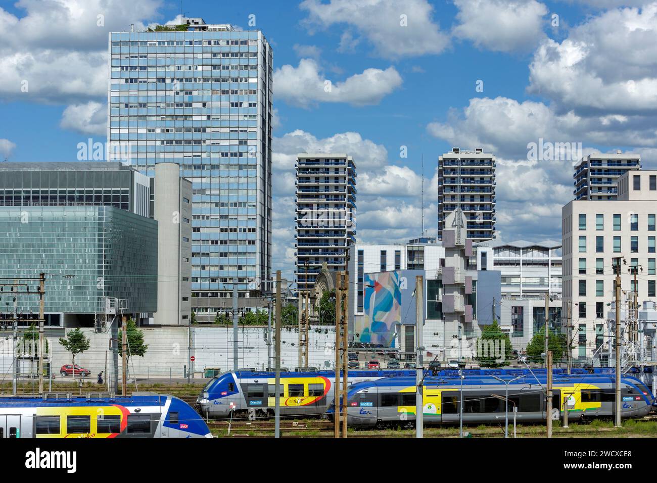 France, Meurthe et Moselle, Nancy, train station district, TER (Trains ...