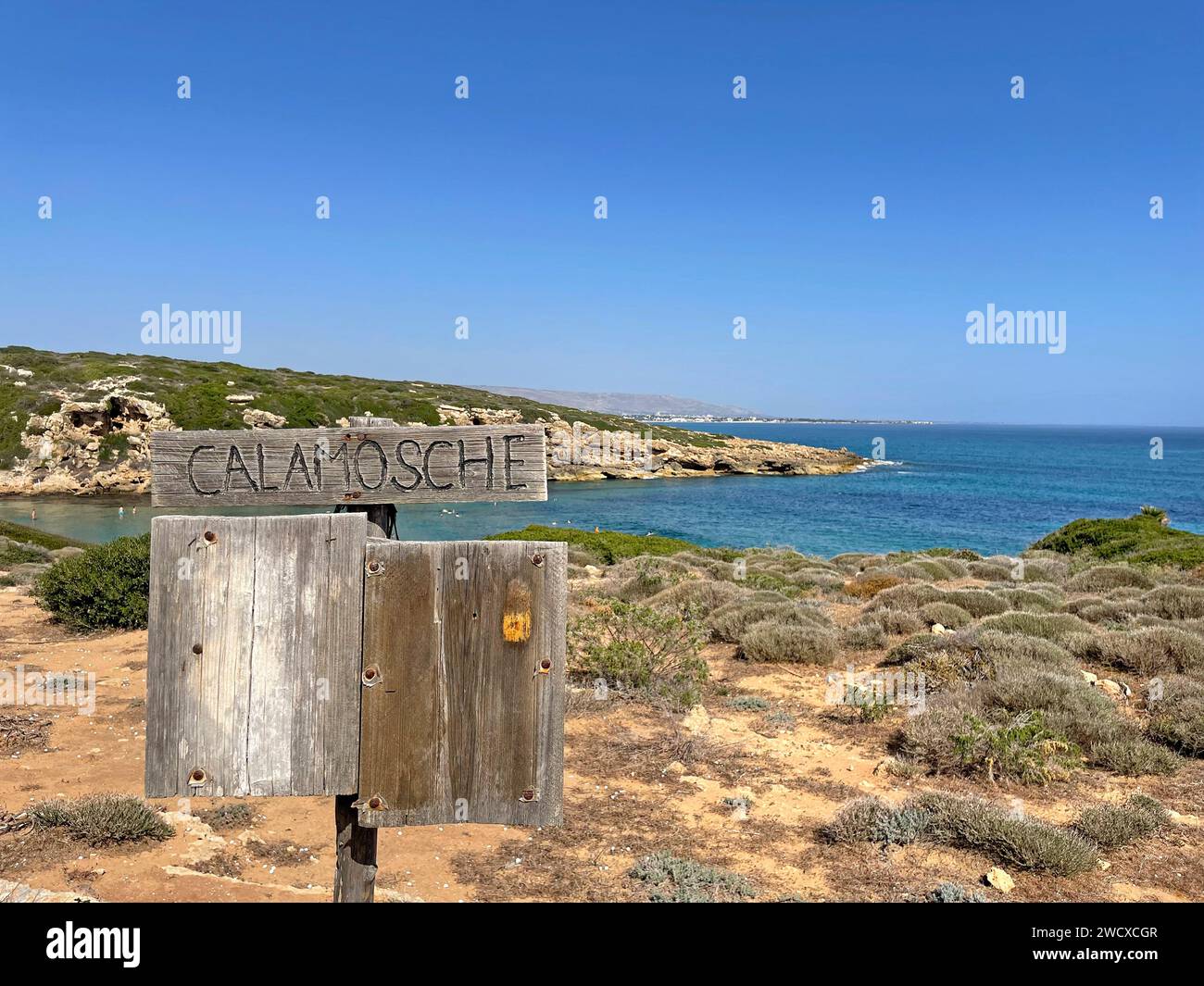 Italy, Sicily, Calamosche beach Stock Photo - Alamy