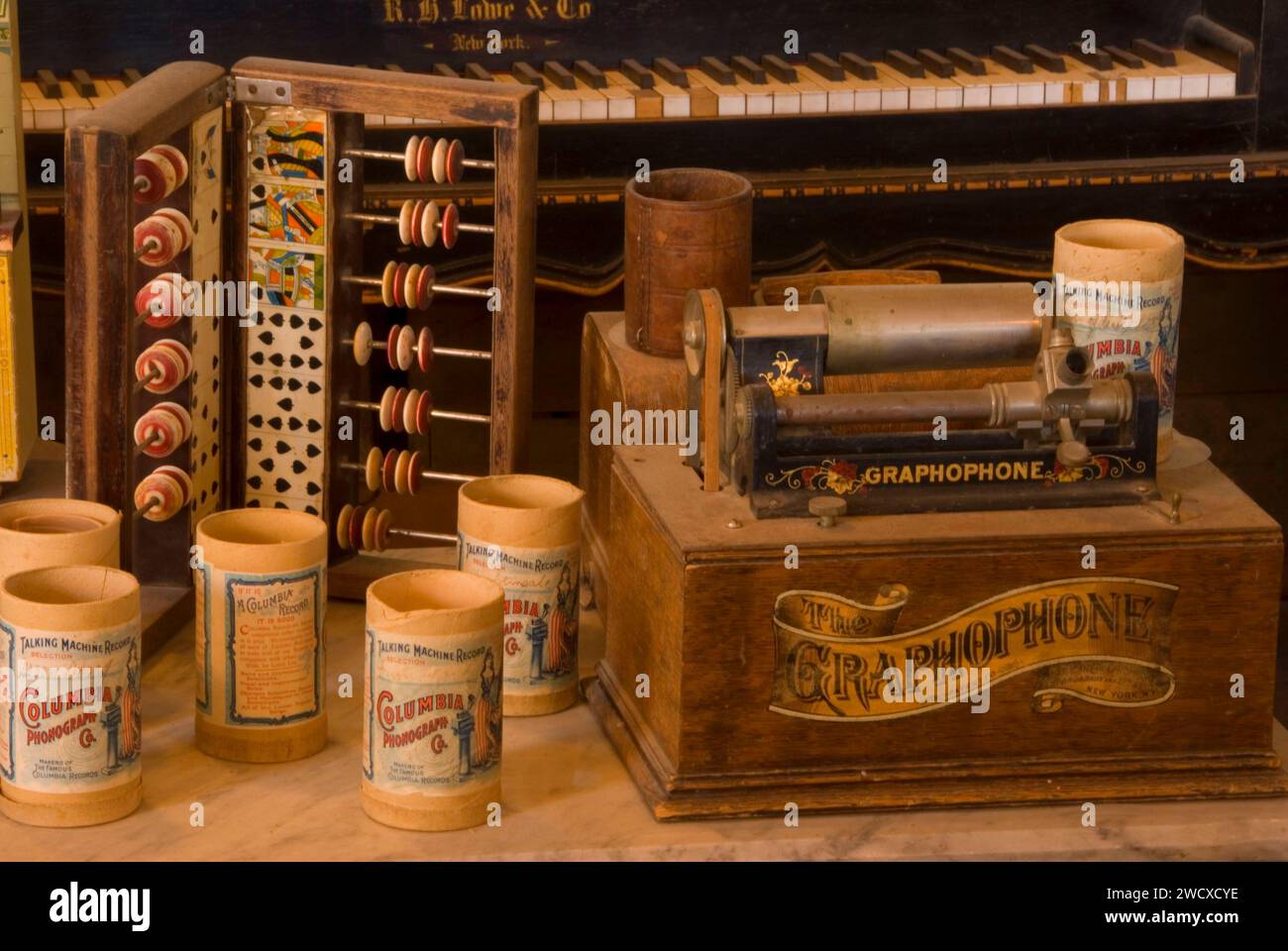 Miners Union Hall exhibit, Bodie State Historic Park, California Stock ...