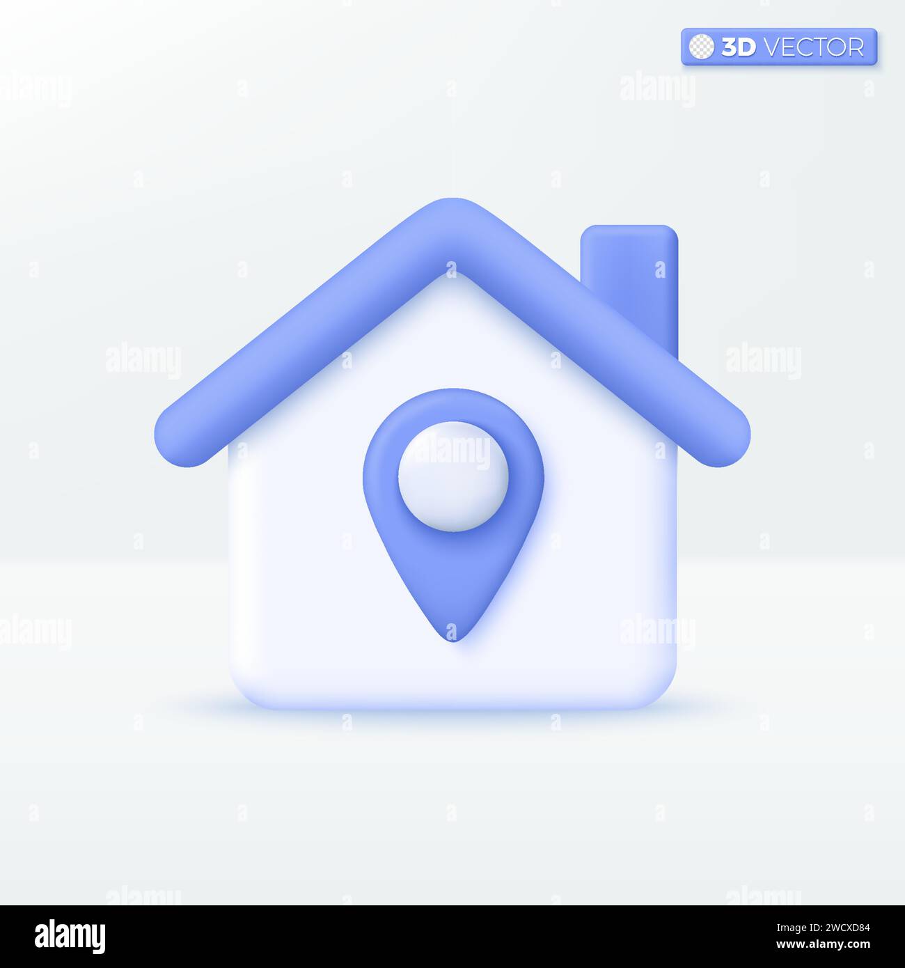 Vector house icon 3d hi-res stock photography and images - Alamy