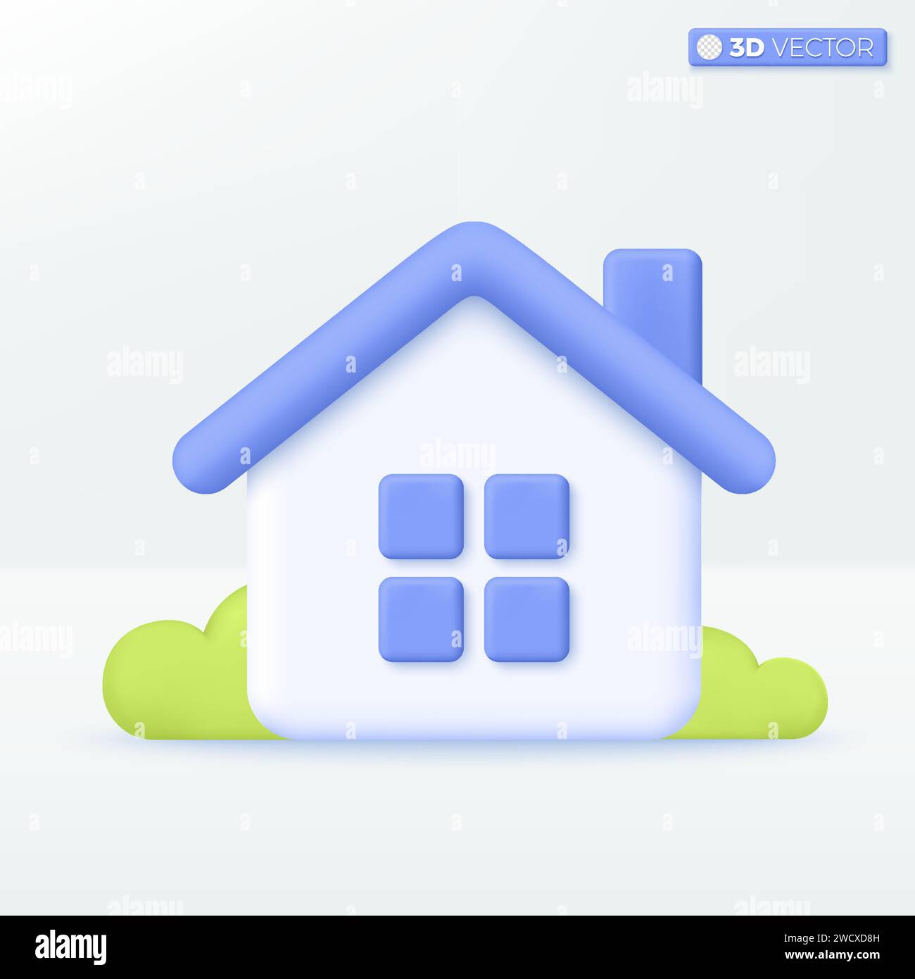 Vector house icon 3d hi-res stock photography and images - Alamy