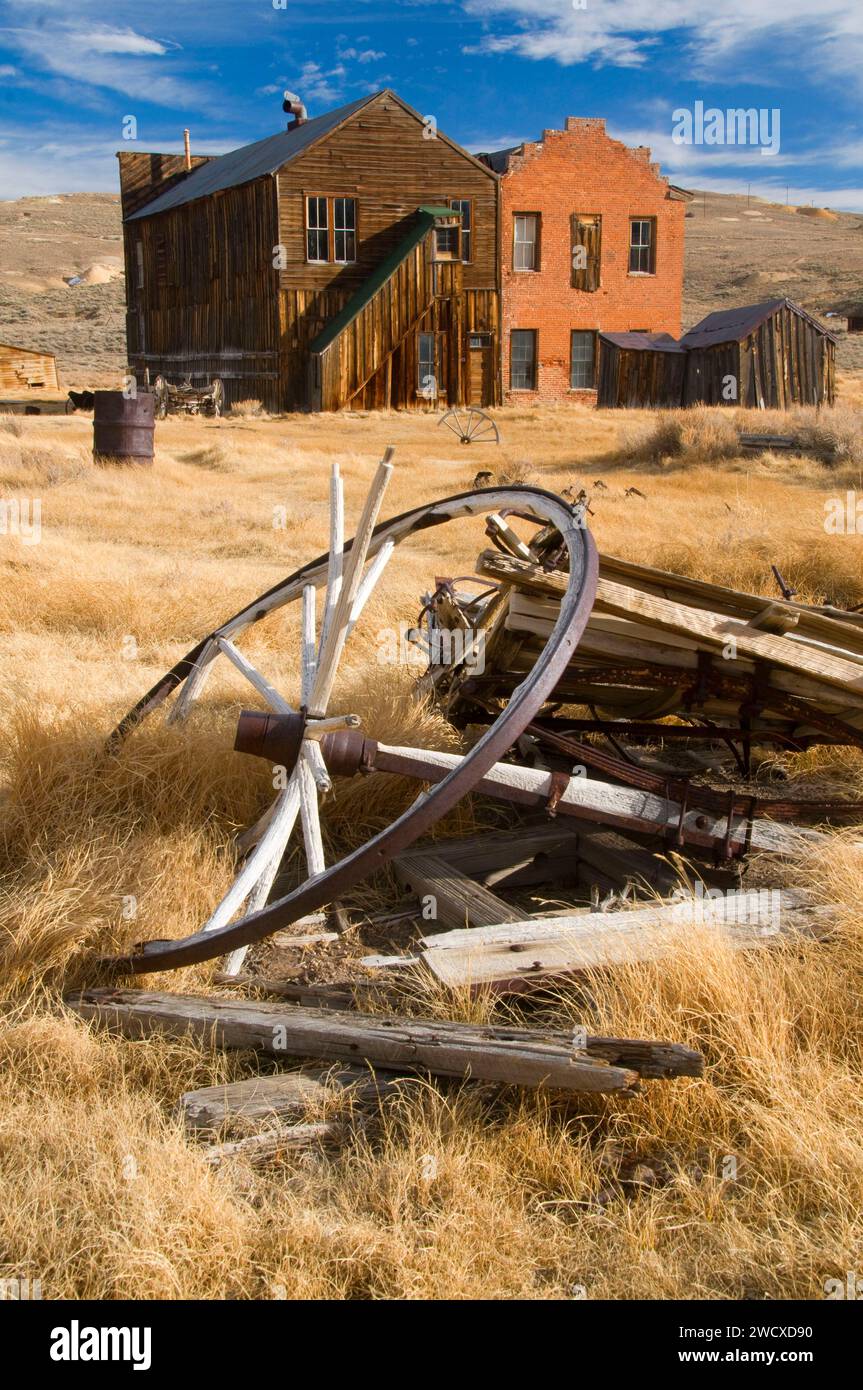 Wagonwheel to DeChanbeau Hotel and I.O.O.F Hall, Bodie State Historic ...