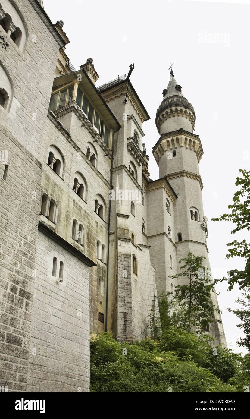 Neuschwanstein - New Swanstone Castle in Bavaria. Germany Stock Photo ...