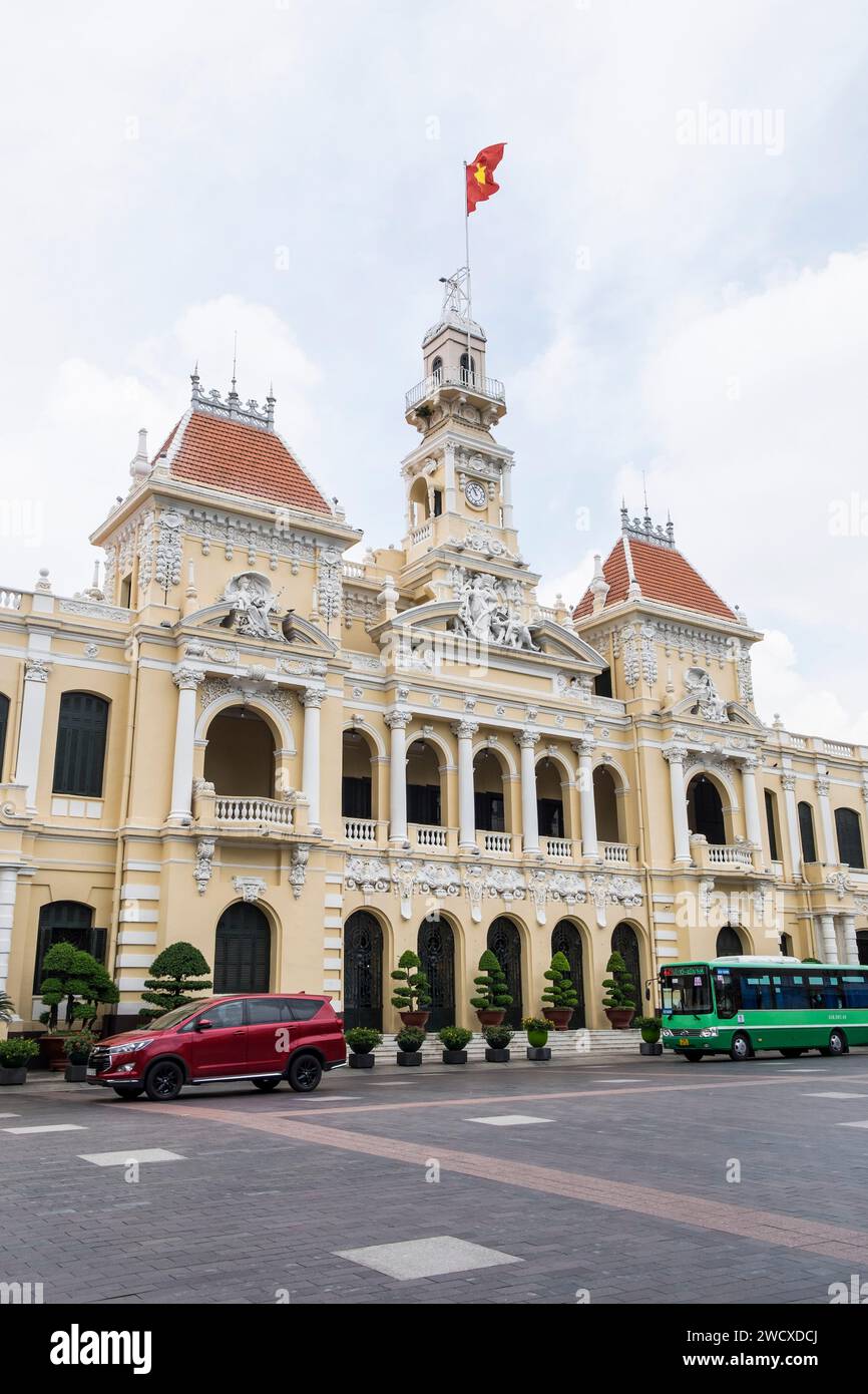 Vietnam, Ho Chi Minh City, Saigon, The Peoples' Commitee building in Ho ...