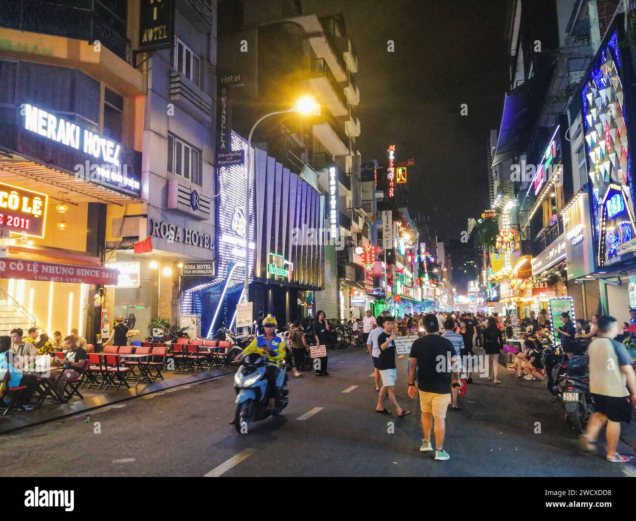 Vietnam, Saigon, Bui Vien street Stock Photo - Alamy