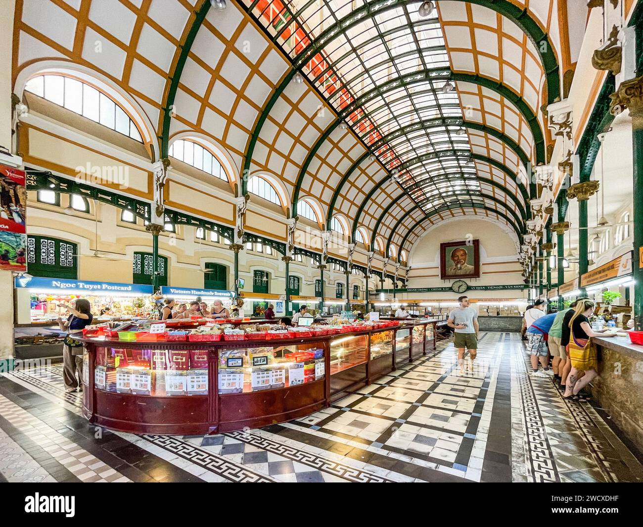 Vietnam, Saigon, Ho Chi Minh ville, General post office Buu Dien Stock ...