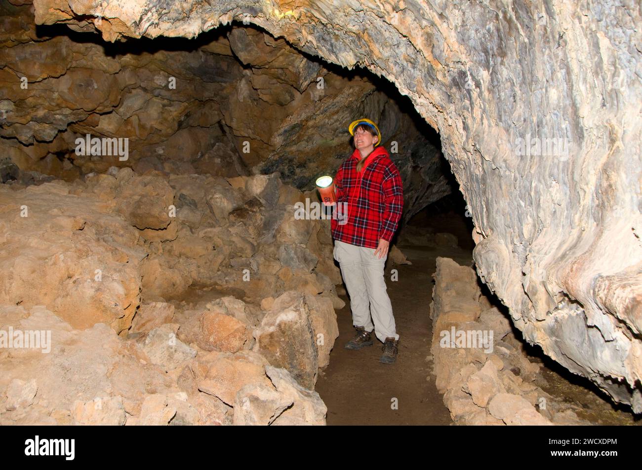 Hopkins Chocolate Cave, Lava Beds National Monument, California Stock ...
