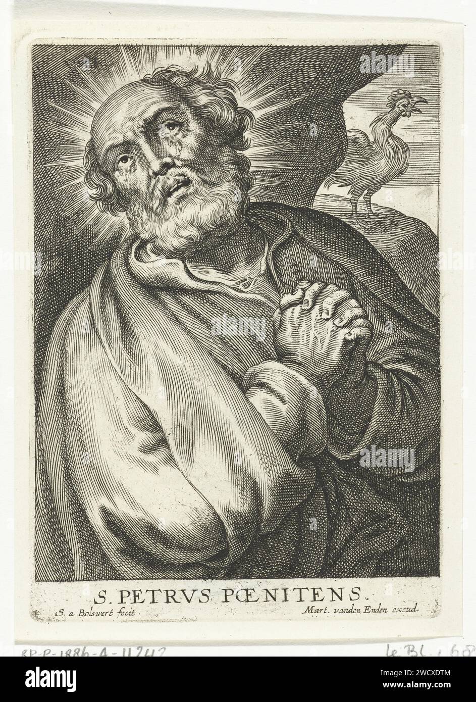 Holy Peter does a fine for betrayal, Schelte Adamsz. Bolswert, after ...