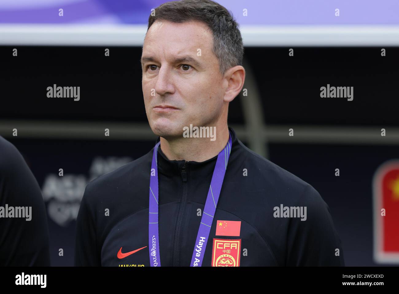 Doha, Qatar. 17th Jan, 2024. DOHA, QATAR - JANUARY 17: China head coach ...
