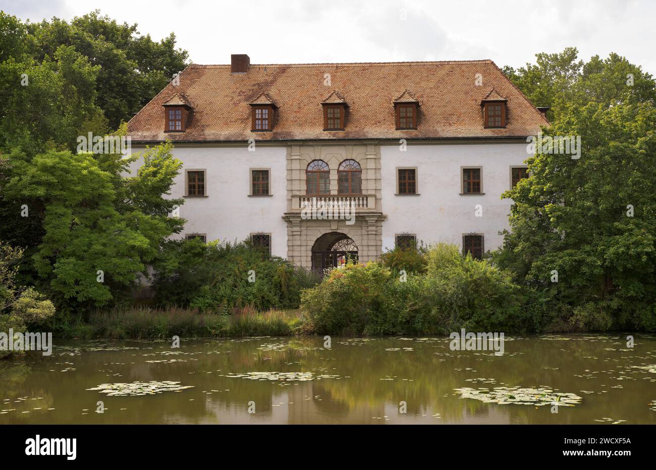 Old castle at Park von Muskau (Park Muzakowski) near Bad Muskau. UNESCO ...