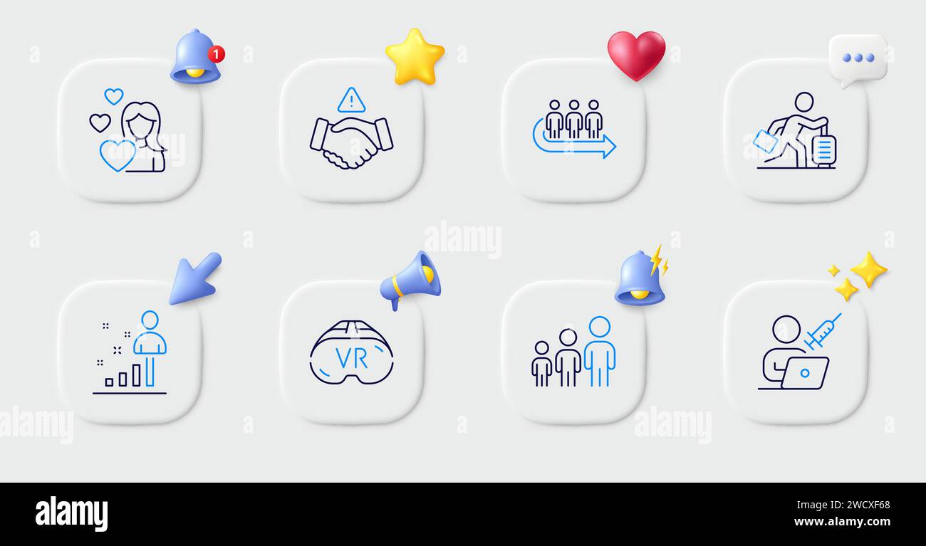Love Travel Delay And Queue Line Icons For Web App Printing Vector Stock Vector Image And Art