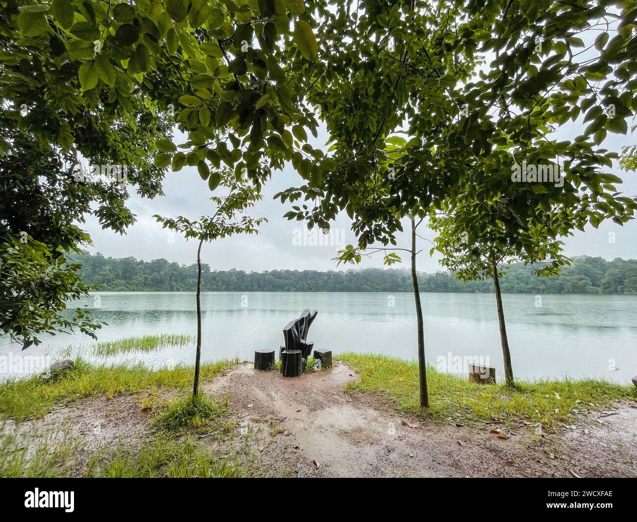 Cambodia, Ratanakiri region, surroundings of Banlung, Yeak Loam lake ...