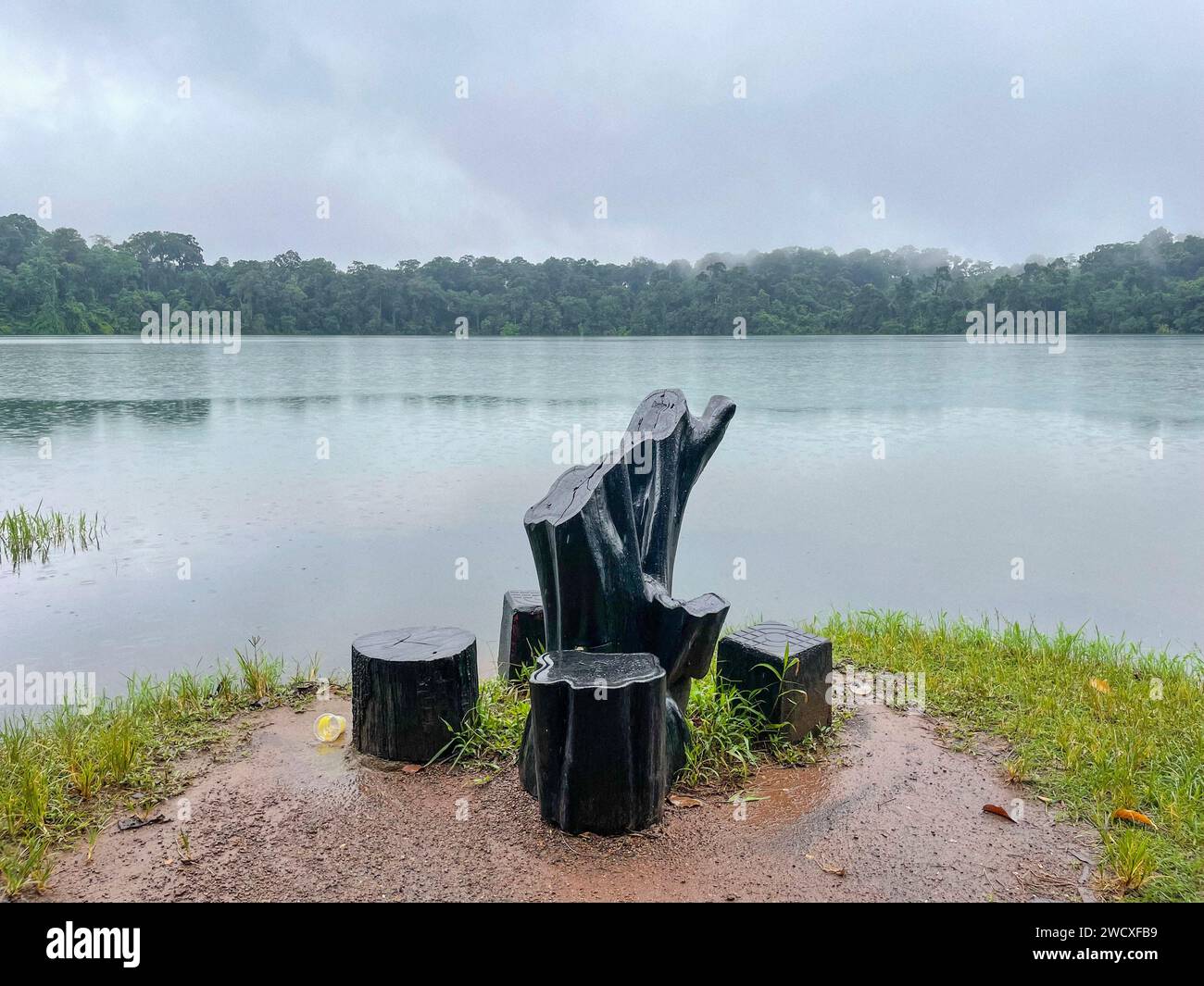 Cambodia, Ratanakiri region, surroundings of Banlung, Yeak Loam lake ...