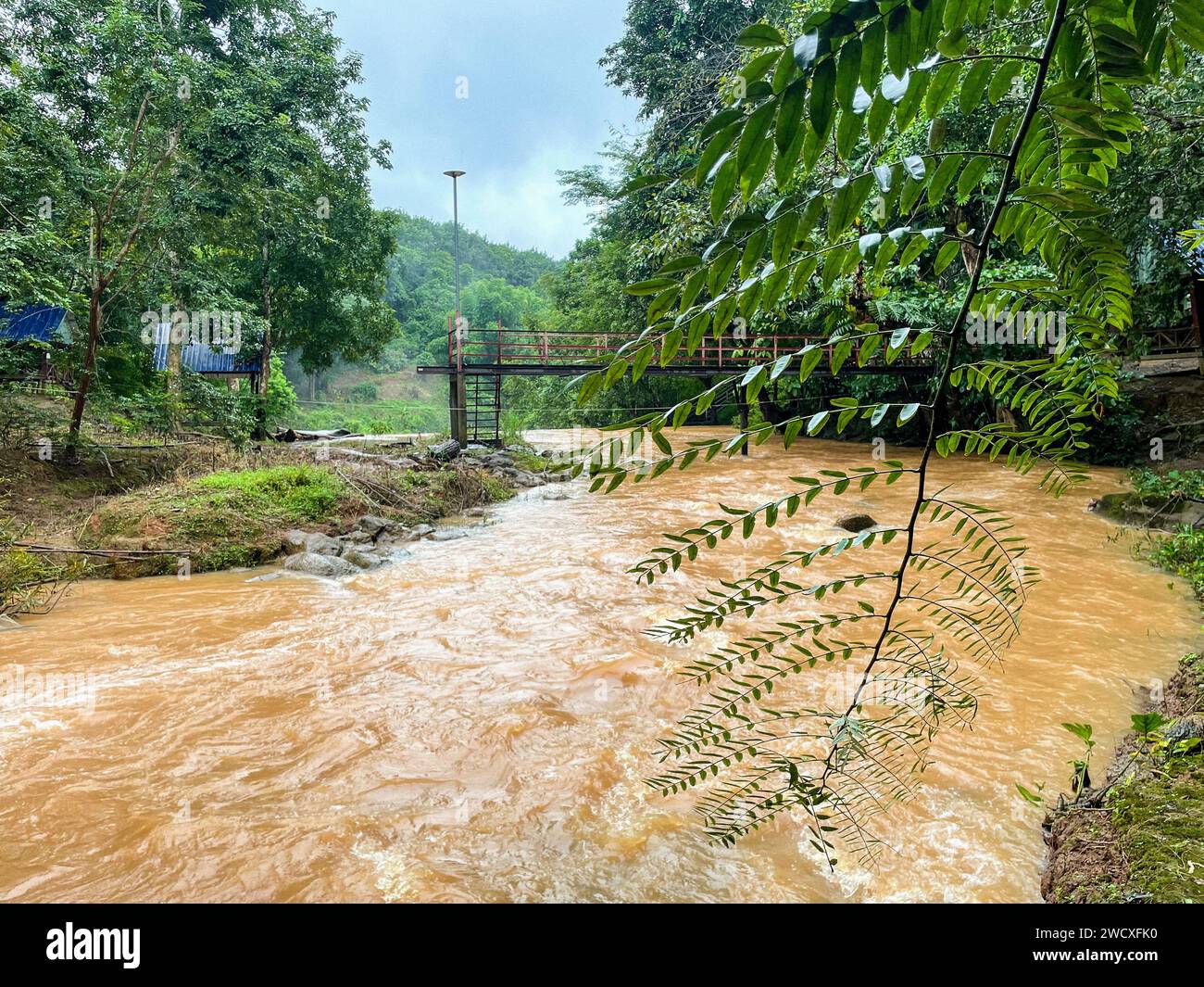 Cambodia, Ratanakiri region, surroundings of Banlung, local river Stock ...