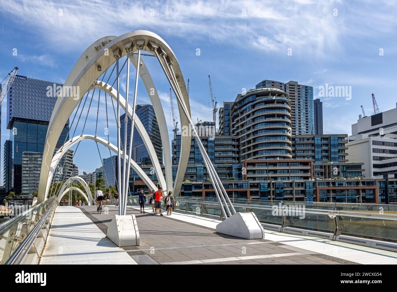 Arch footbridge over river yarra hi-res stock photography and images ...