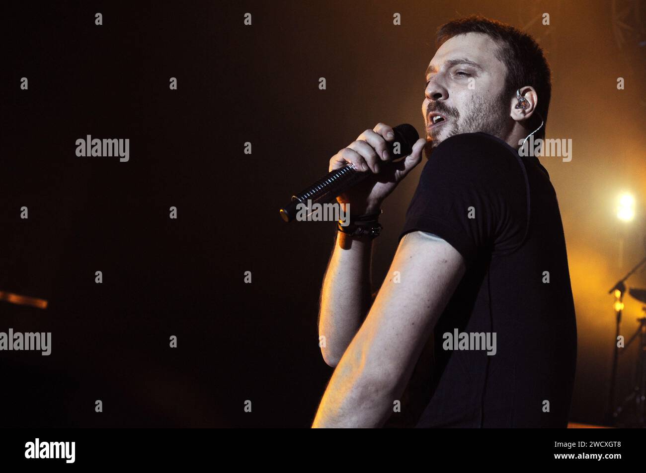 Milan Italy 2008-12-02: Cesare Cremonini, Italian singer,during the ...