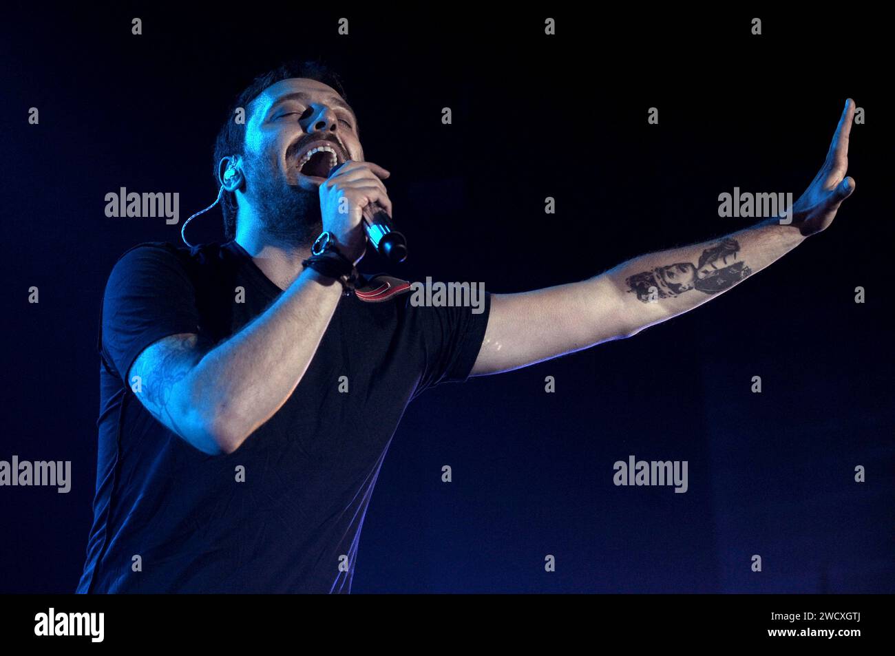 Milan Italy 2008-12-02: Cesare Cremonini, Italian singer,during the ...