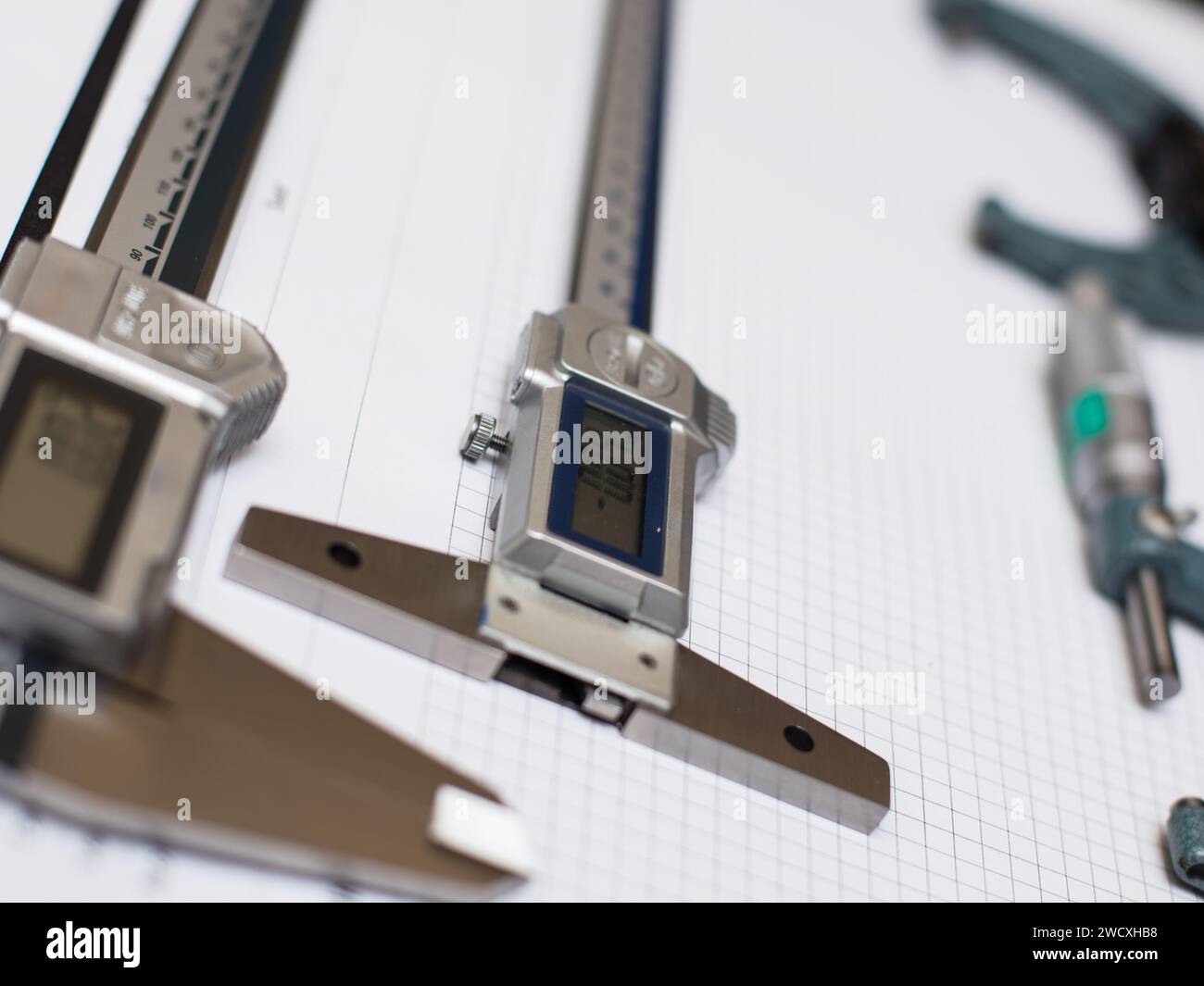 technician inspector using quality control tools in industry ...